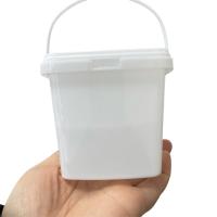 China 1-5L Food Safe Square Plastic Bucket with 1.0 to 2.5 MM Thickness and Accessories for sale