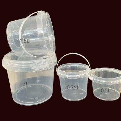 China Leak Proof Custom Plastic Bucket 4L 5L 8L10L 16L Food Container with Lid for sale