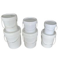 China Customized Plastic Bucket with Metal Handle and Sealed Lid in Blue Color for sale