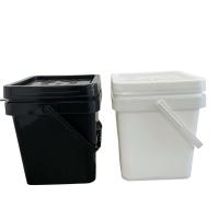 China Silk Screen Printing Plastic Container 1 Gallon Pail with Flat Bucket Lid for sale