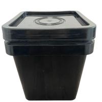 China Recycle and Industrial 4 Gallon Square Bucket with Lid 15 Liter Plastic Pail for sale