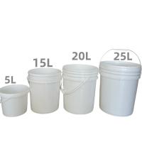 China Recyclable Food Packaging 5KG 20KG Plastic Bucket with Lid and Metal Handle for sale