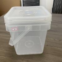 China Customize Square Pail with Cover 2L 3L 4L 5L 6L Storage House Feed Plastic Bucket for sale