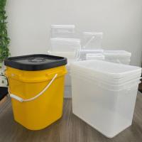 China GAP/ISO/FDA Certified Polypropylene Square Bucket 20L for Coffee Bean Seed Pail for sale