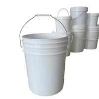 China 5L 5 Gallon Bucket 20L Plastic Bucket With Lid for Food Grade Yellow GAP/ISO/FDA Certified for sale