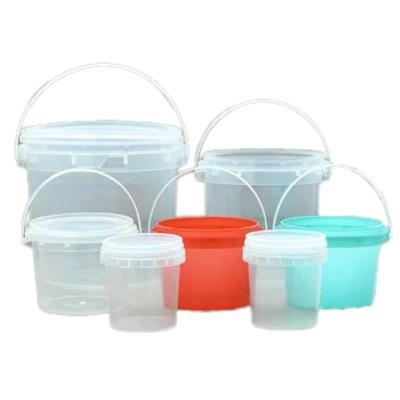 China Bucket Supply Recycle Transparent Plastic Pail for Popcorn and Dairy Products Storage for sale