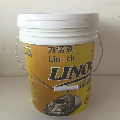 China 16 Liter Printing Silk Screen/Heat Transfer/IML Food Safe Plastic Bucket with Lid Black for sale