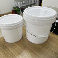 China 1L Plastic Bucket with Lid HDPE Peanut Butter Food Container for sale