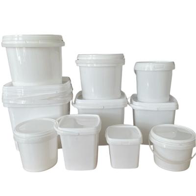 China Plastic Bucket with Cover Thickness 1.0 to 2.5 MM Transparent or White Pail Included for sale