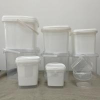 China Plastic Bucket with Cover Thickness 1.0 to 2.5 MM Transparent or White Pail Included for sale