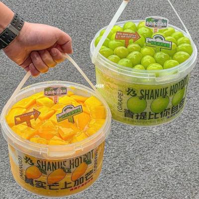 China 1.0 to 2.5 MM Thickness Clear or White Bucket Plastic Pail 1 Liter Black for sale