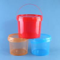 China 1l 2l 3l 4l 5l Jam Ice Cream Yogurt Plastic Bucket With Handle And Lid For Supply for sale