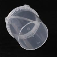 China 1L 2L 3L 4L 5L White Round Plastic Bucket with Cover Customizable and Durable for sale
