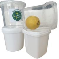 China 1L 2L 3L 4L 5L White Round Plastic Bucket with Cover Customizable and Durable for sale