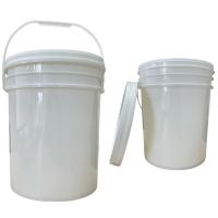 China Affordable 10L 15L 16L 18L 20L 25L Custom White PP Plastic Bucket with Lid and Handle for sale