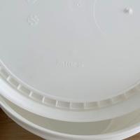 China 20 Liter White Plastic Bucket With Tear Strip Lid and Handle for Drink Accessories for sale