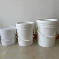 China Food or Paint 5 Gallon HDPE Plastic Bucket with Metal Handle Tamper Proof for sale
