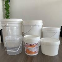 China 1L 2L 4L 10L 15L 18L 20L Plastic Container for Milk Yogurt Pickles Round White Bucket for sale