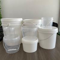 China High Credit Food Packing Container 1L Round Plastic Bucket with Lid Chemical Resistant for sale