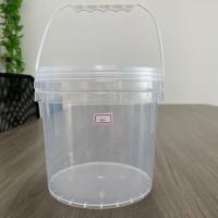 China High Credit Food Packing Container 1L Round Plastic Bucket with Lid Chemical Resistant for sale