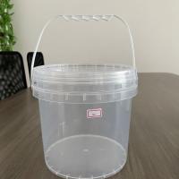 China High Credit Food Packing Container 1L Round Plastic Bucket with Lid Chemical Resistant for sale