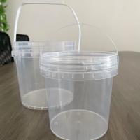 China High Credit Food Packing Container 1L Round Plastic Bucket with Lid Chemical Resistant for sale