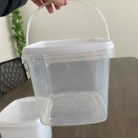 China Ice Cream Container Food Grade Plastic Bucket with Lid and Handle Thickness 1.0 to 2.5 MM for sale