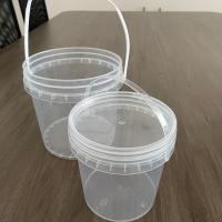 China Ice Cream Container Food Grade Plastic Bucket with Lid and Handle Thickness 1.0 to 2.5 MM for sale