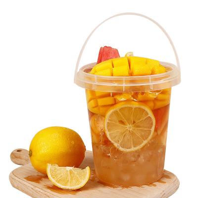 China Industrial 500ml Bucket Supply Made White or Clear Plastic Bucket with Lid and Handle for sale