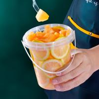 China Industrial 500ml Bucket Supply Made White or Clear Plastic Bucket with Lid and Handle for sale