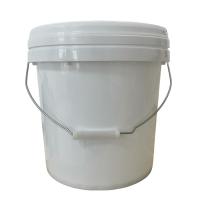 China 8L Round Blue Plastic Bucket With Lid 2 Gallon Pail Thickness 1.0 to 2.5 MM Blue for sale