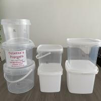 China 1L Plastic Tubs for Ice Cream and Yogurt Red Color IML Printing 1.0-2.5 MM Thickness for sale