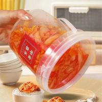 China Food Grade Drink Packaging Container Round Plastic Bucket with Lid 1L 2L 3L 4L 5L for sale