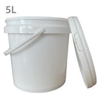 China 5L Liquid Storage Bucket with Lid Made of Thick Plastic Thickness 1.0-2.5 MM Red for sale