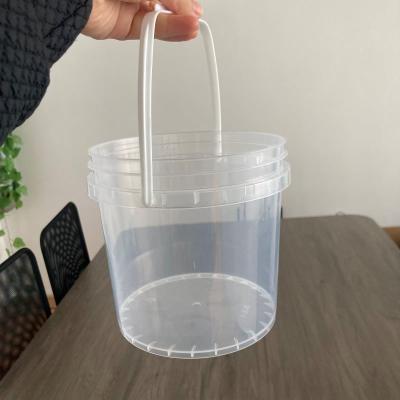 China 1.0 to 2.5 MM Thickness Food Grade Clear Plastic Bucket for Seafood Tool Included for sale