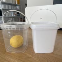 China 1.0 to 2.5 MM Thickness Food Grade Clear Plastic Bucket for Seafood Tool Included for sale