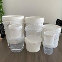 China Silk Screen/Heat Transfer/IML Printing Custom White Plastic Buckets for Pet Food for sale