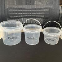 China Round 1L 2L 3L 4L 5L Black or White Plastic Bucket with Lid Thickness 1.0 to 2.5 MM for sale