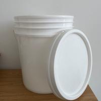 China Chemical 5 US Gallon Plastic Bucket with Heat Transfer Printing for sale