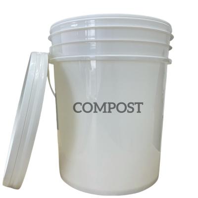 China Black 20L Plastic Pail Storage Bucket with Screw Lid Customize Your Space for sale