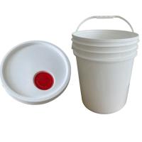 China 5 Gal Food Grade Plastic Pails with Metal Handle Customize Thickness 1.0 to 2.5 MM for sale