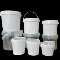 China Tamper Proof Small White Yogurt Bucket 500ml 750ml 1L Food Grade Storage Container with Lid for sale