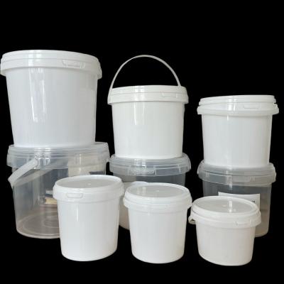 China Yogurt Candy Honey Container Round Plastic Bucket with Lid 1.0 to 2.5 MM Thickness for sale