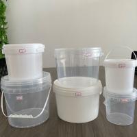 China Yogurt Candy Honey Container Round Plastic Bucket with Lid 1.0 to 2.5 MM Thickness for sale