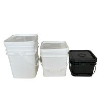 China 5L 10L 15L 20L 25L Square Plastic Bucket with Lid and Handle Heavy Duty Construction Essential for sale