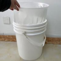 China 1.0 to 2.5 MM Thickness Plastic Pail with Iron Metal Handle and Heat Transfer Printing for sale