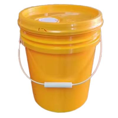 China Custom 5 Gallon Grease Plastic Bucket with Lid Handle and Heat Transfer Printing for sale