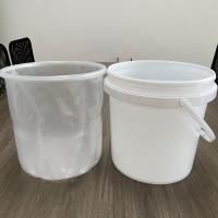 China Industrial 20L 25L Food Grade 5 Gallon 6 Gallon Plastic Buckets with Handle Round or Square for sale