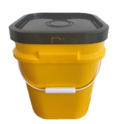 China 1.0 to 2.5 MM Thickness Load Bearing Square Plastic Bucket for Construction Materials for sale