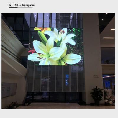 China High Resolution Transparent Glass LED Display Fast Heat Dissipation for sale